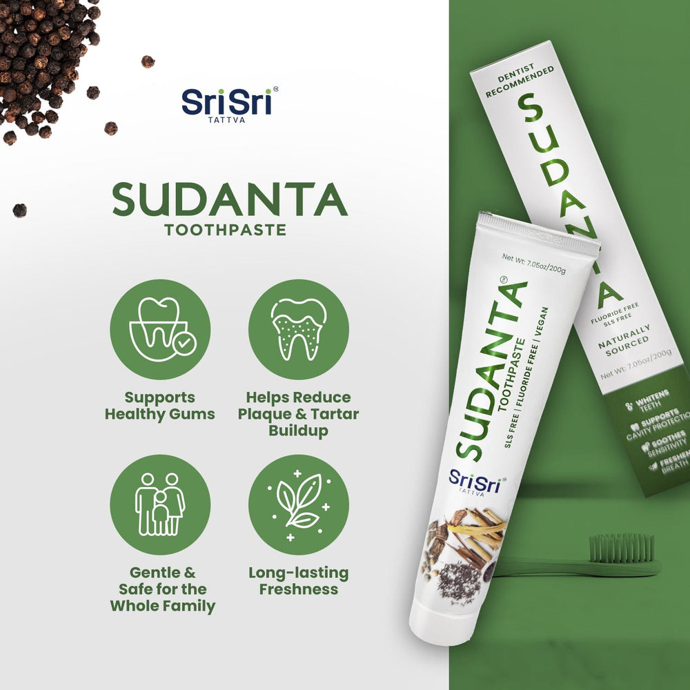 Sudanta Ayurvedic Herbal Toothpaste | Sri Sri Tattva